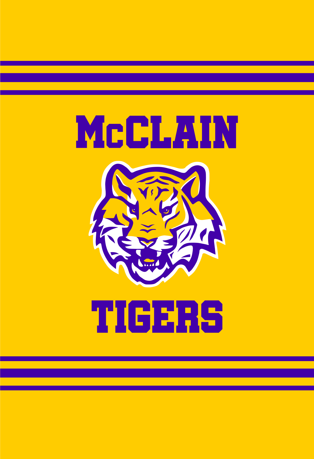 McClain Tigers Double Sided Banner - NuCraft Designs