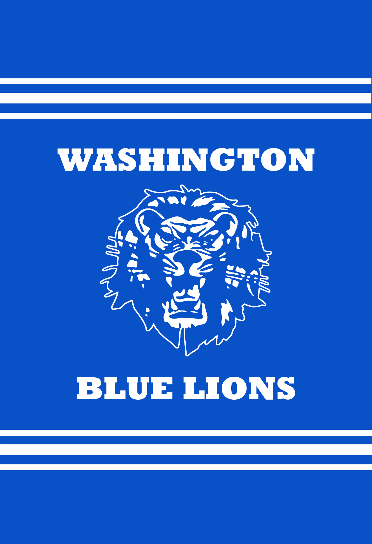 Washington Blue Lions Double Sided Banner - NuCraft Designs